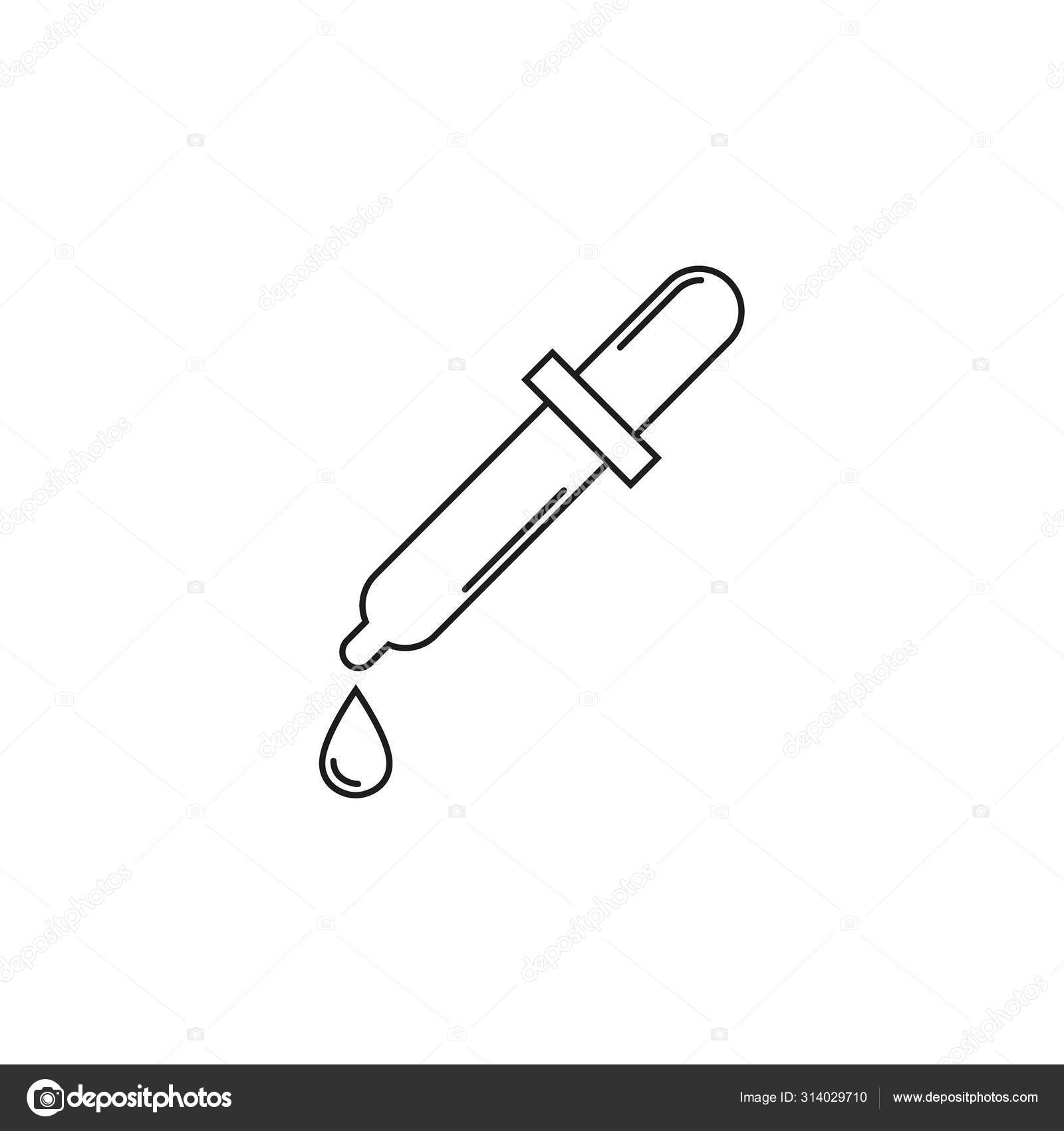 Pipette in linear style. Stock Vector Image by ©sumkinn #314029710