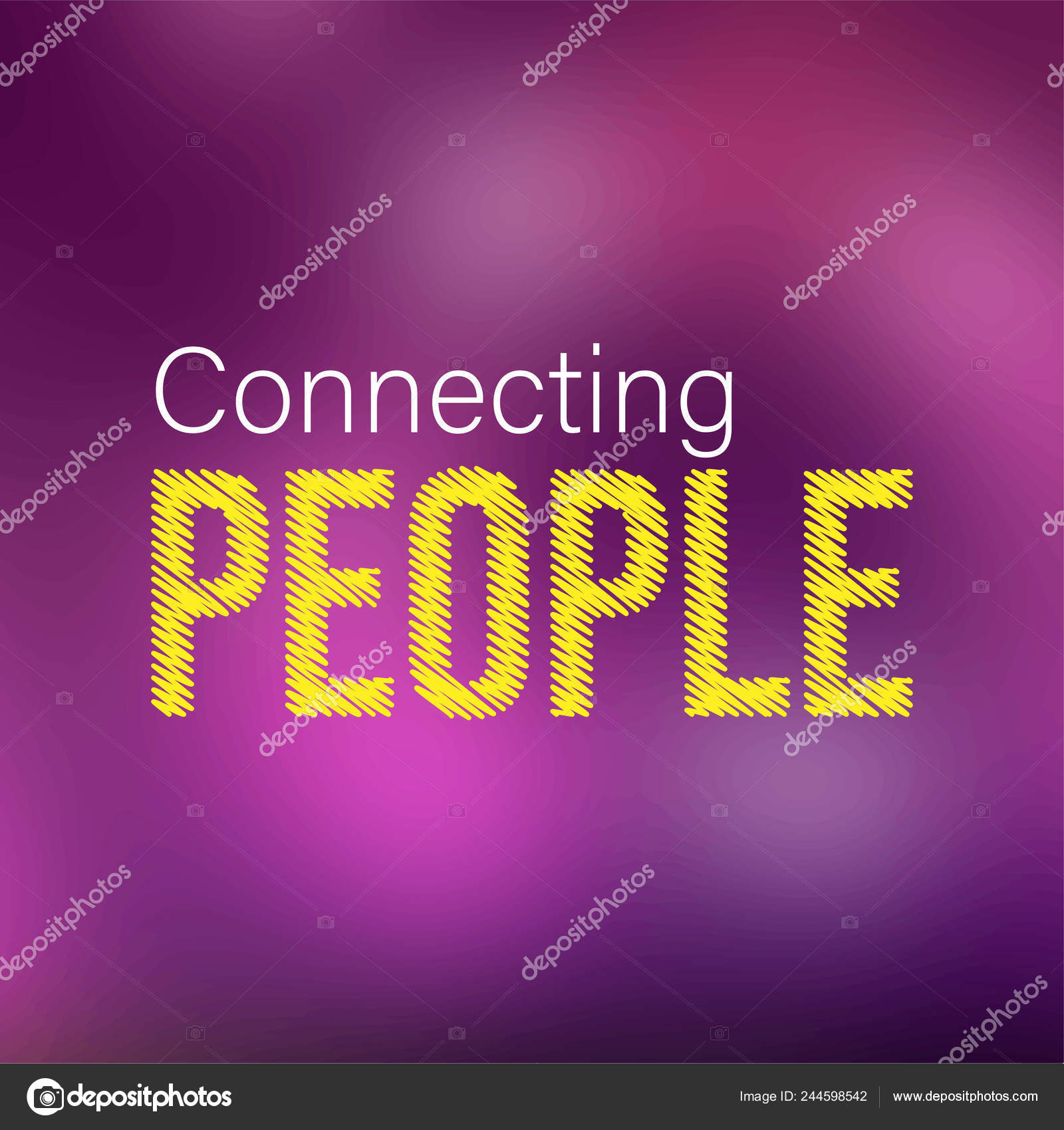 Connecting People Motivation Quote Modern Background Vector ...