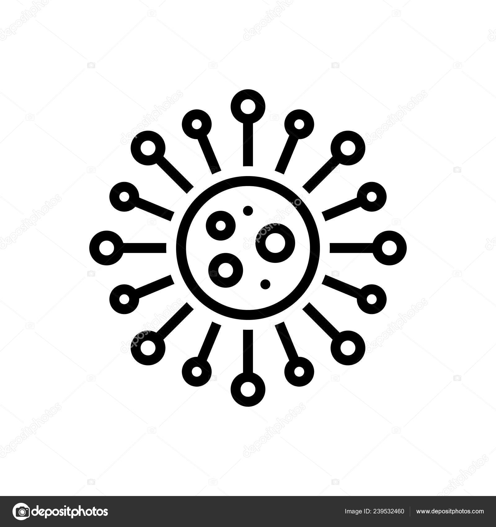 Black Line Icon Chlamydia Trachomatis Stock Vector Image by ...