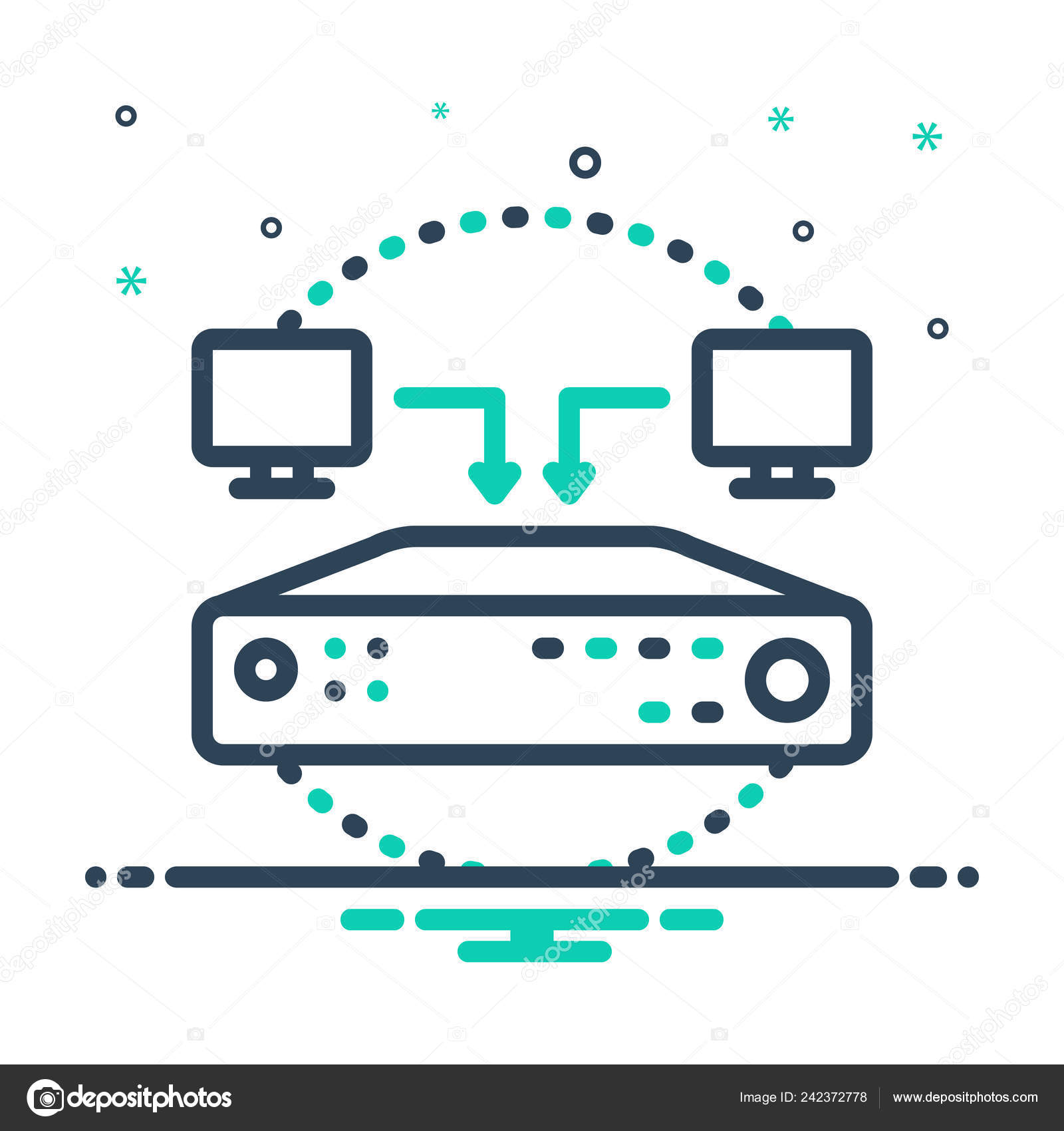 Mix Color Icon Load Balancer Technology Stock Vector Image by ...
