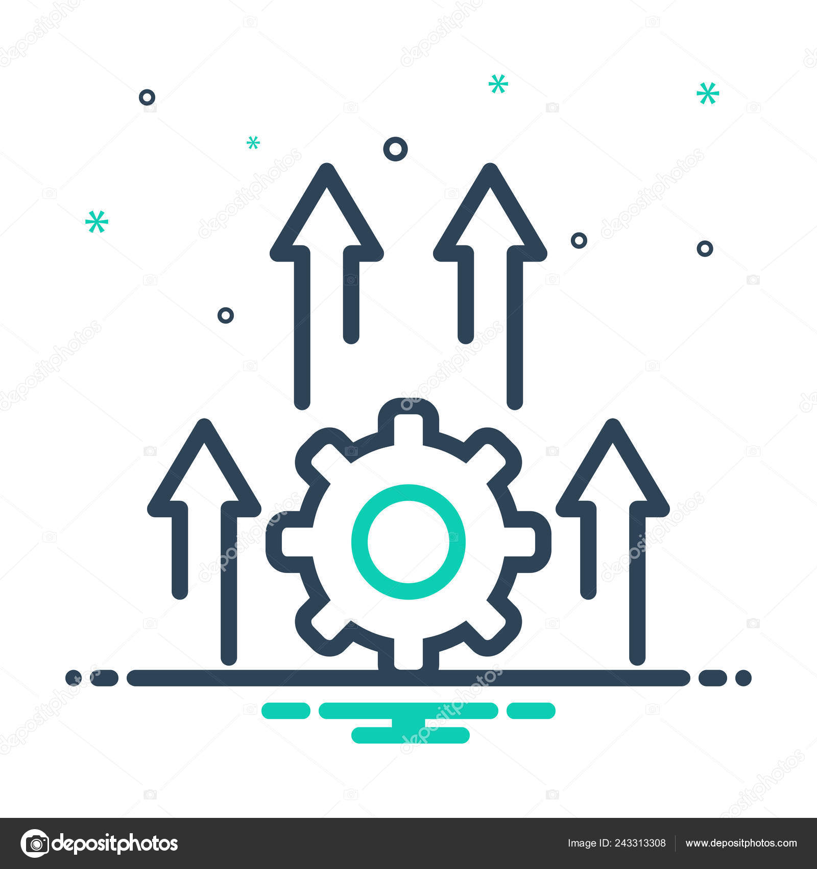 Mix Color Icon Inprocessing Process Stock Vector Image by ...