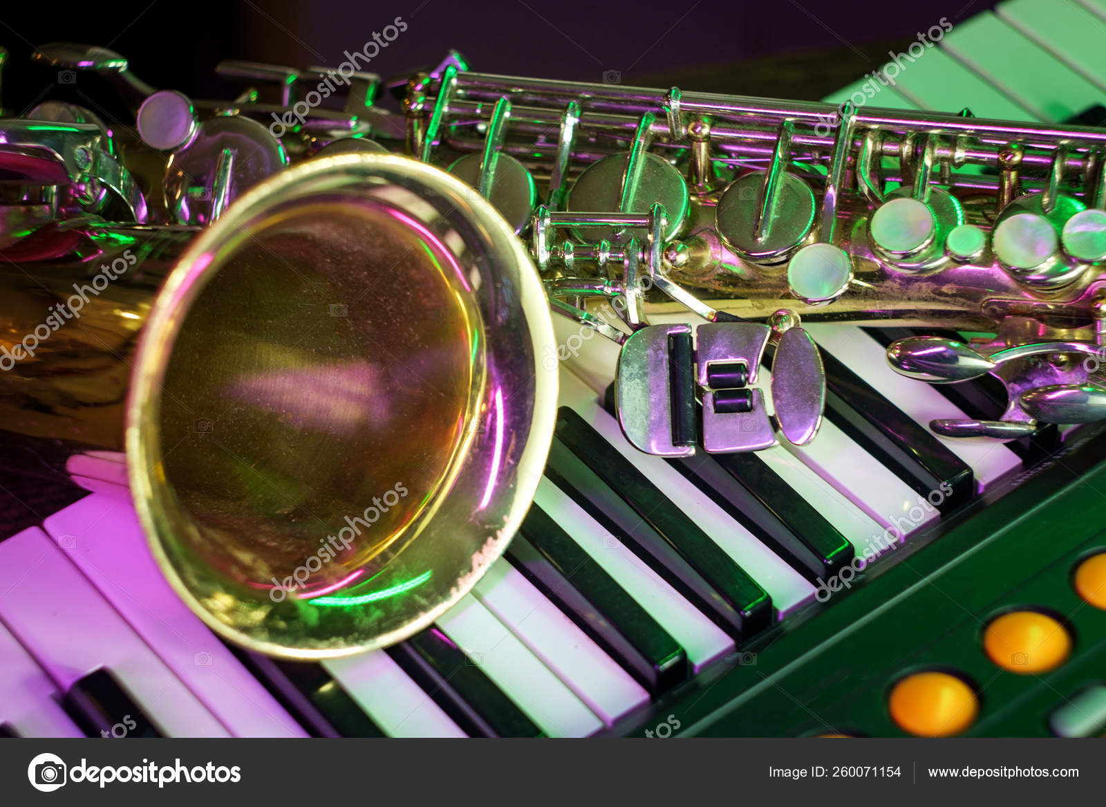 Old Saxophone Piano Keyboard Stock Photo by ©ezumeimages 260071154