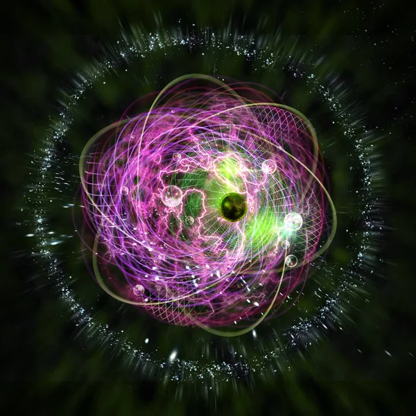 Atomic Particle 3D Illustration - Stock Image - Everypixel