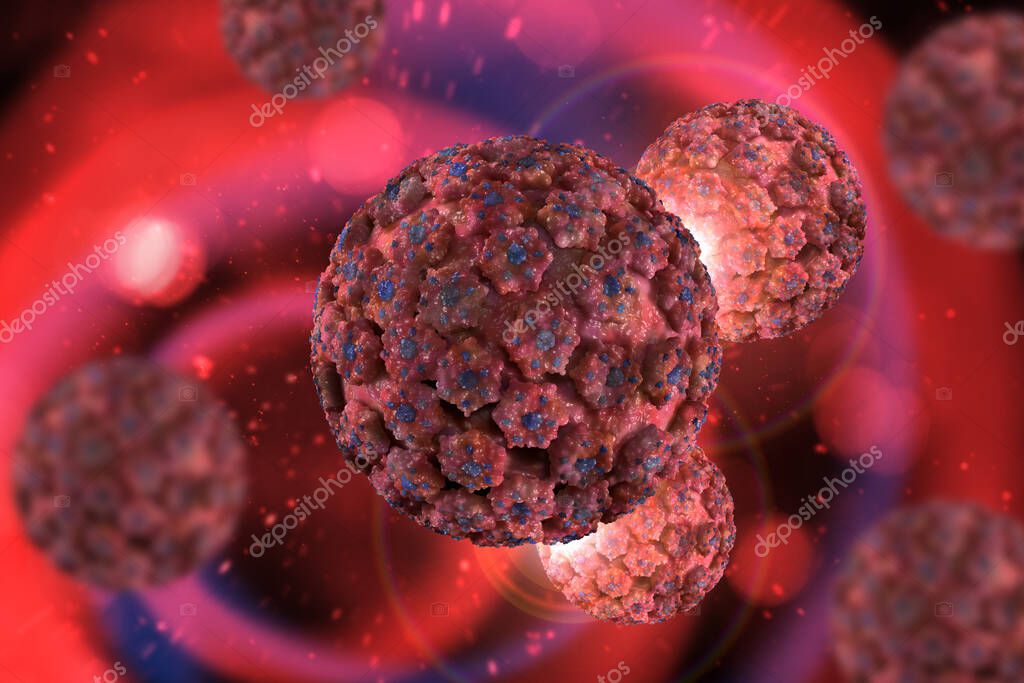 Enfermedad infecciosa Células de virus del papiloma humano ilustración ...