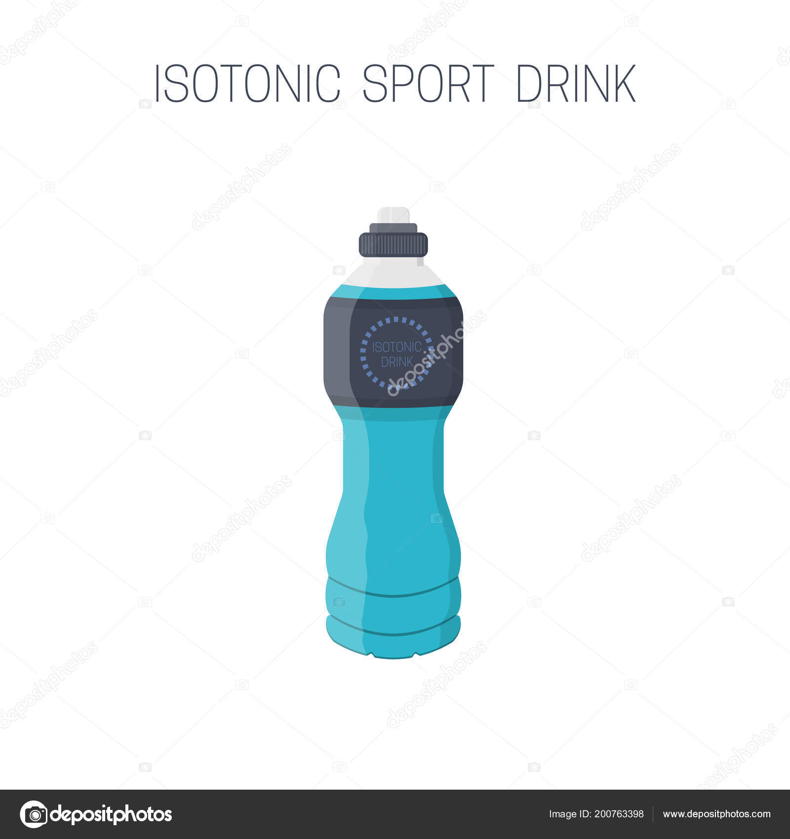 Bottle Isotonic Sport Drink Icon Isolated Vector Illustration Stock ...