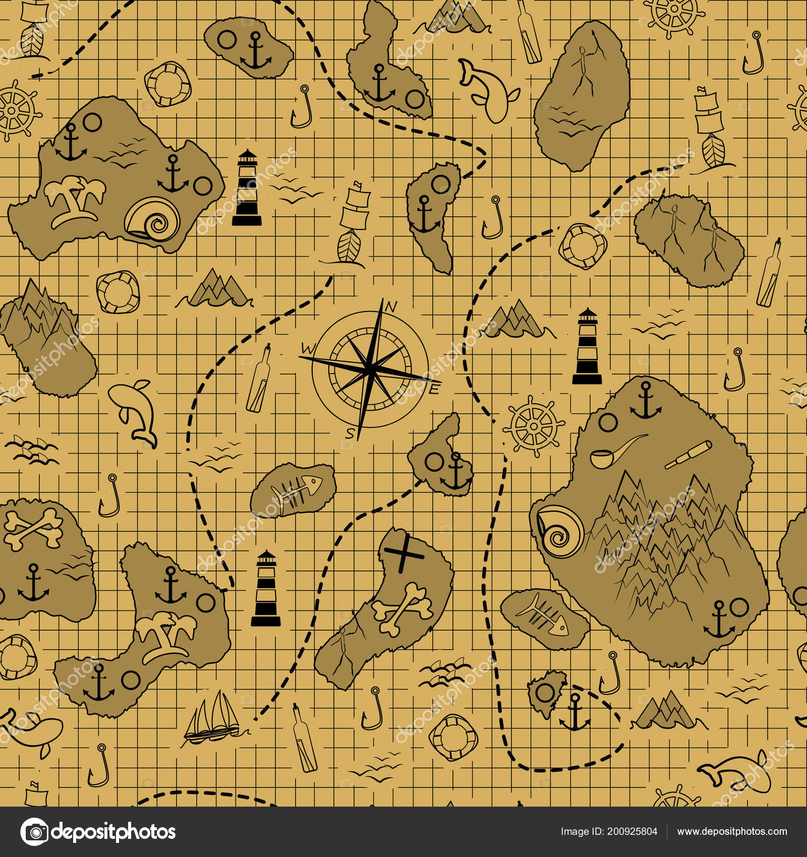 Old map Seamless pattern Stock Vector Image by ©butus.st.gmail.com ...