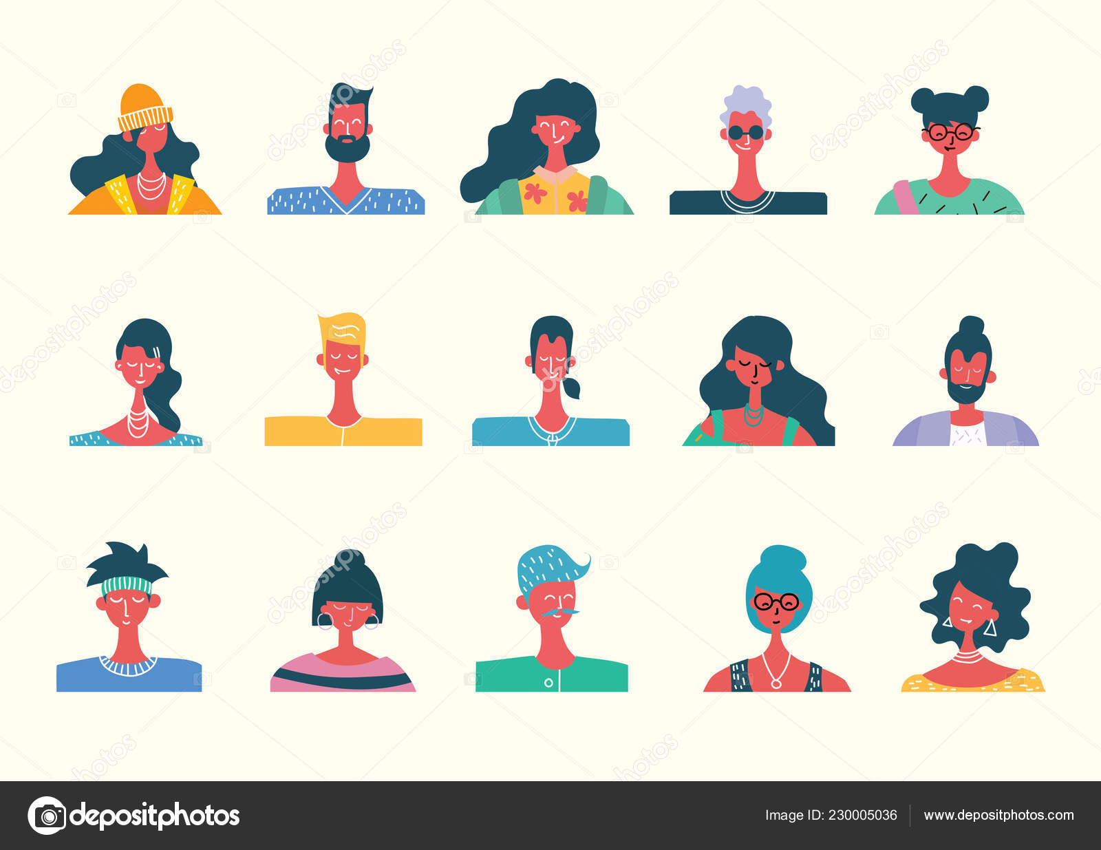 Vector Illustrations Flat Design Background People Outdoor Minimalistic ...