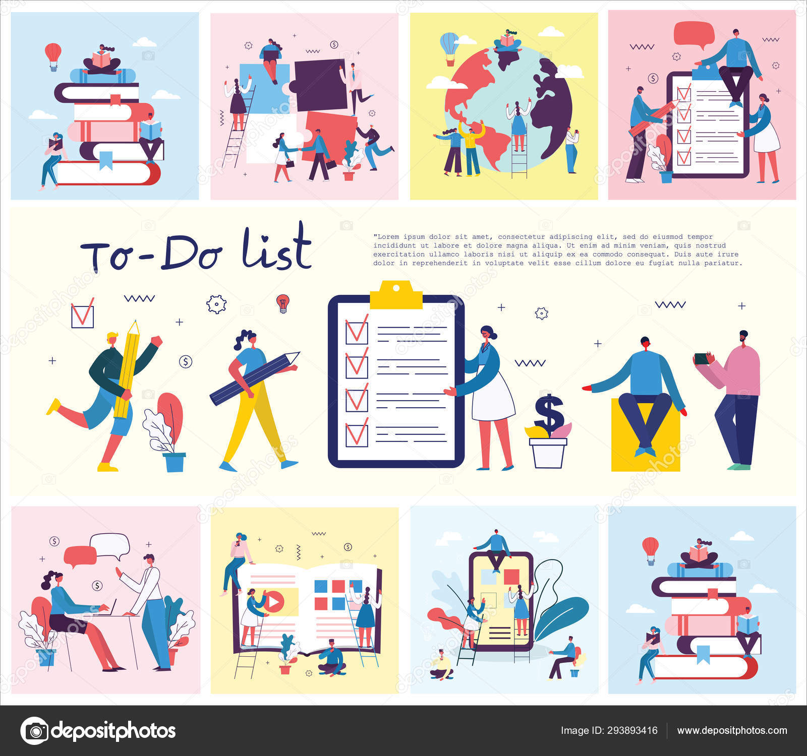 List Colorful Background Stock Vector Image by ©virinaflora #293893416