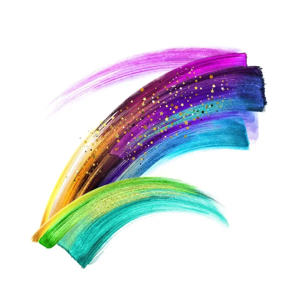 Digital illustration, neon brush stroke isolated on white background ...