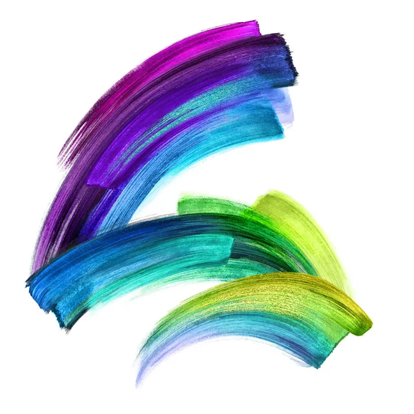 Digital illustration, neon brush stroke isolated on white background ...