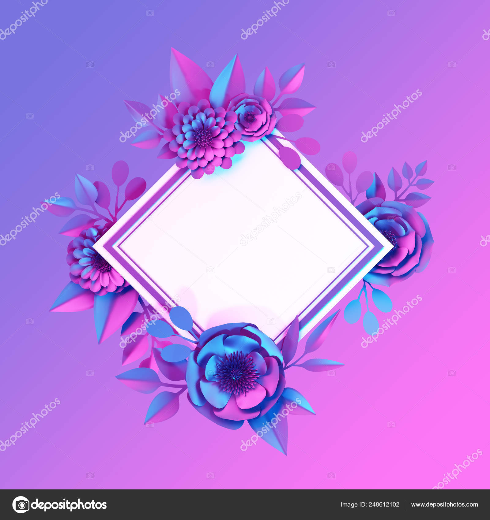 Square Pink Blue Wallpaper