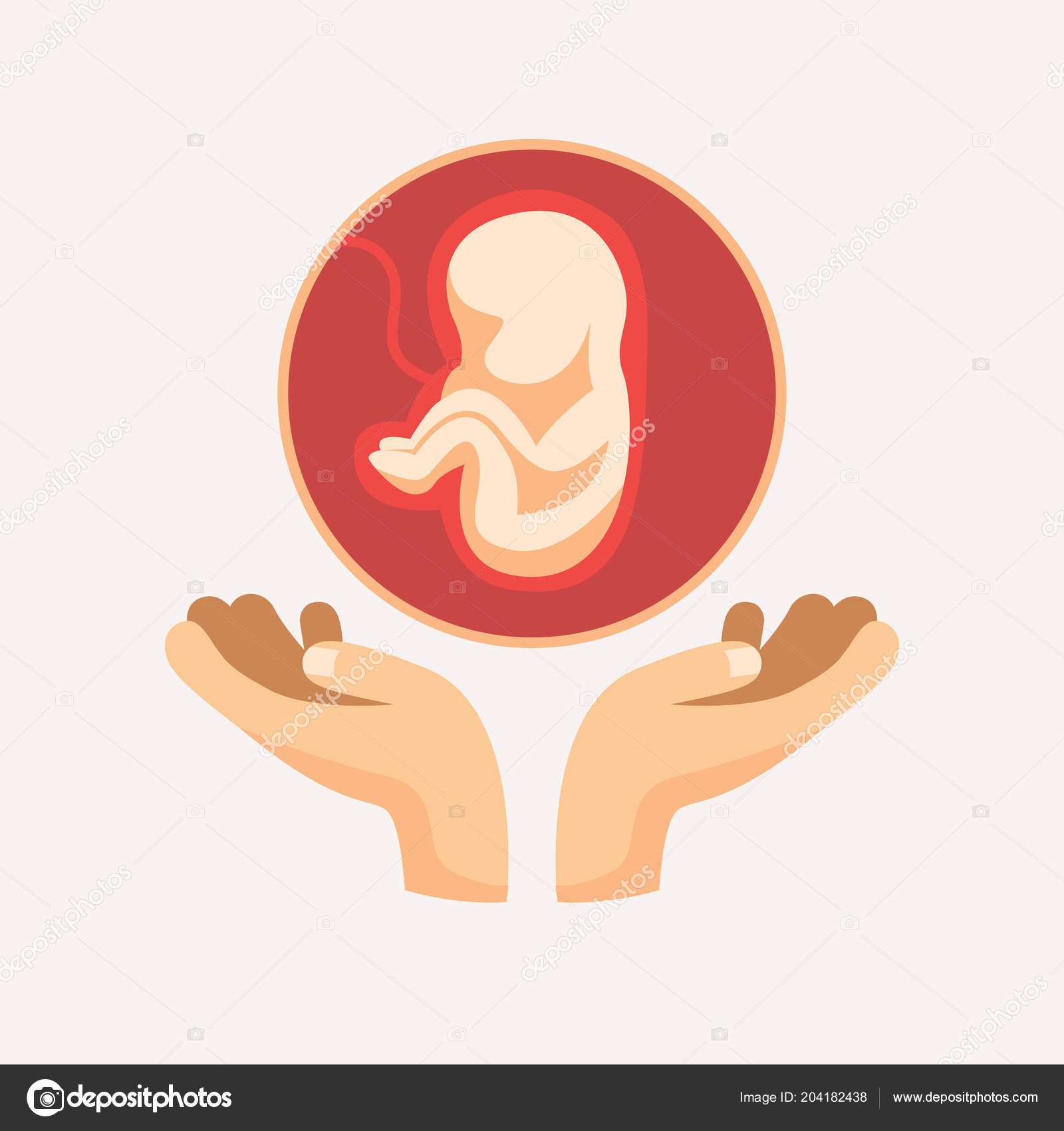 Abortion Sign Abortion Illustration Embryo Icon Abortion Isolated ...