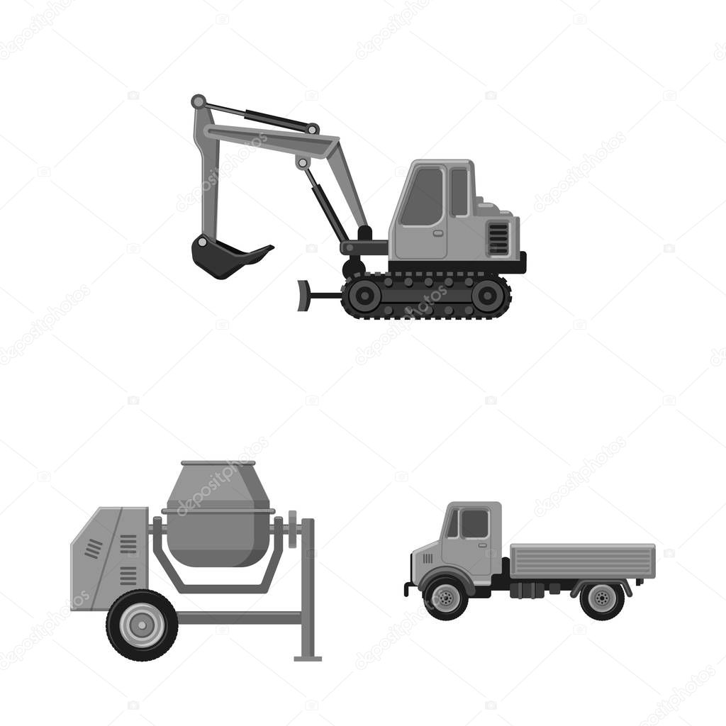 Diseño vectorial del logotipo de construcción y construcción. Colección ...