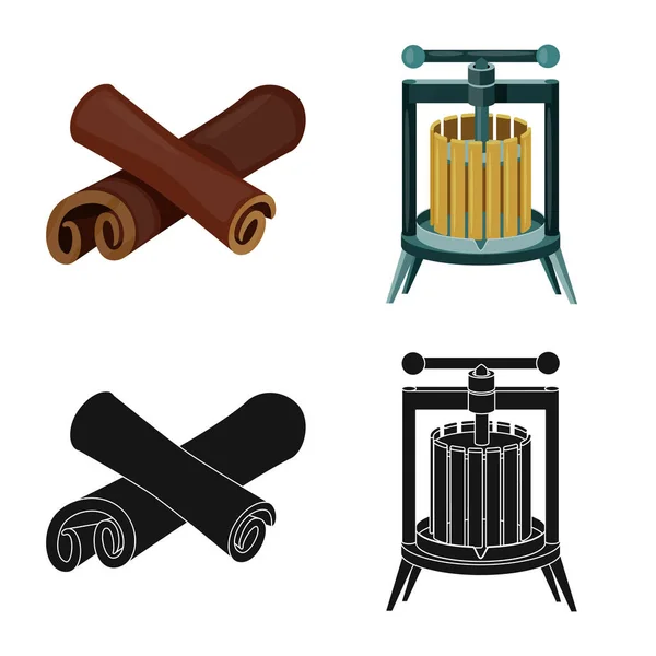 Vector illustration of feed and machine logo. Set of feed and industry ...