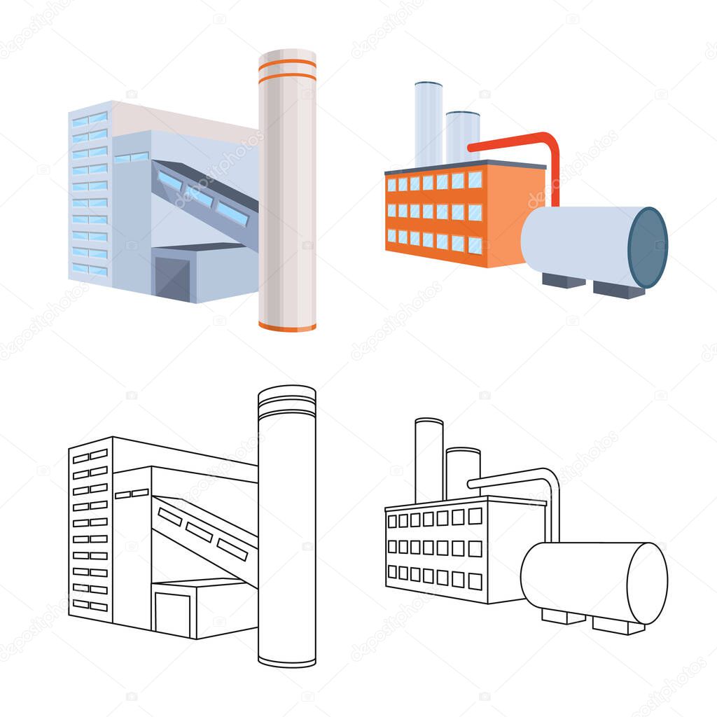 Dise o vectorial del logotipo de construcci n y equipamiento. Colecci n de construcci n y ...
