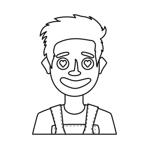 Happy man coloring pages Imagens de Stock de Arte Vetorial | Depositphotos