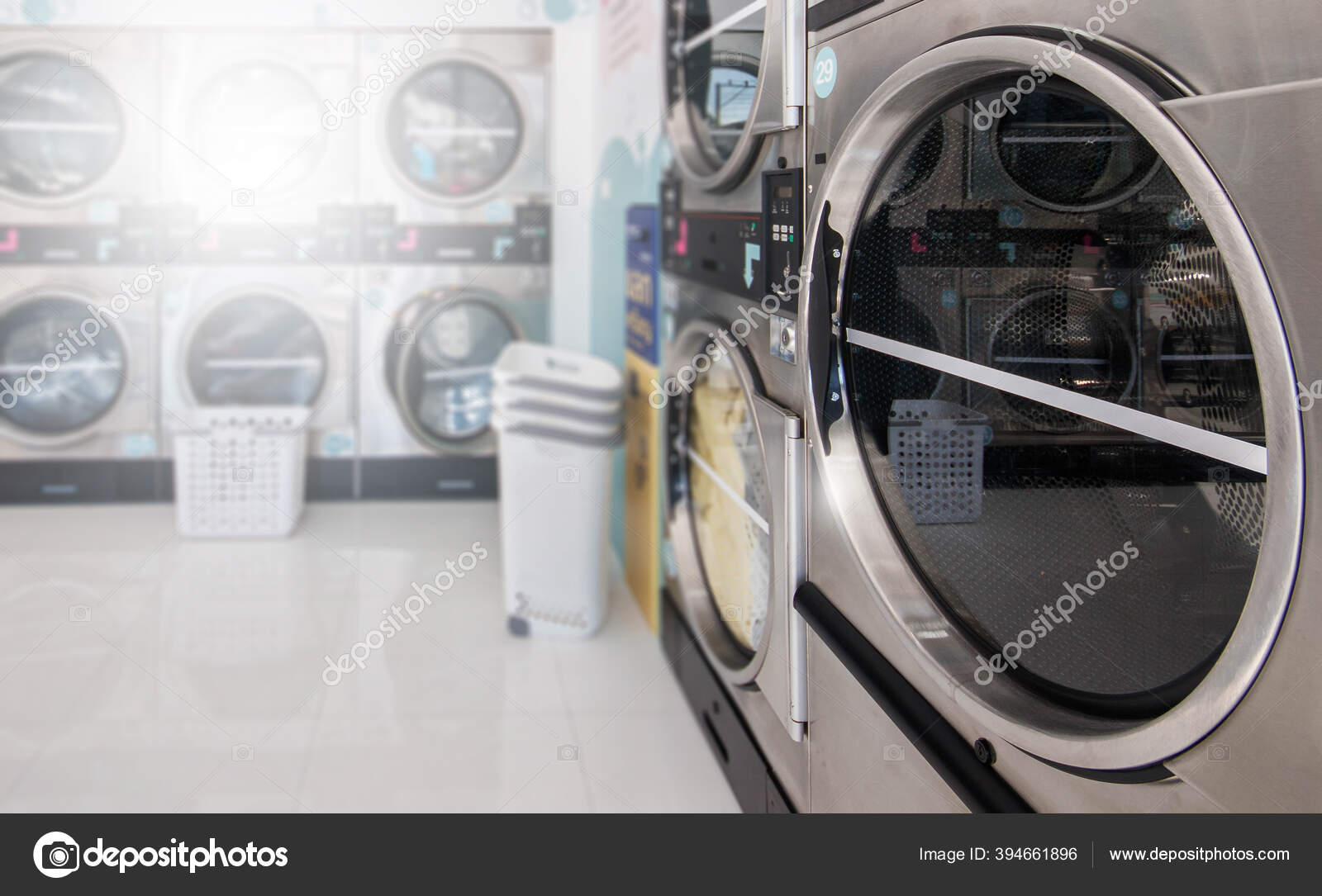 Close Bright Clean Washing Machine — Stock Photo © toonpang #394661896