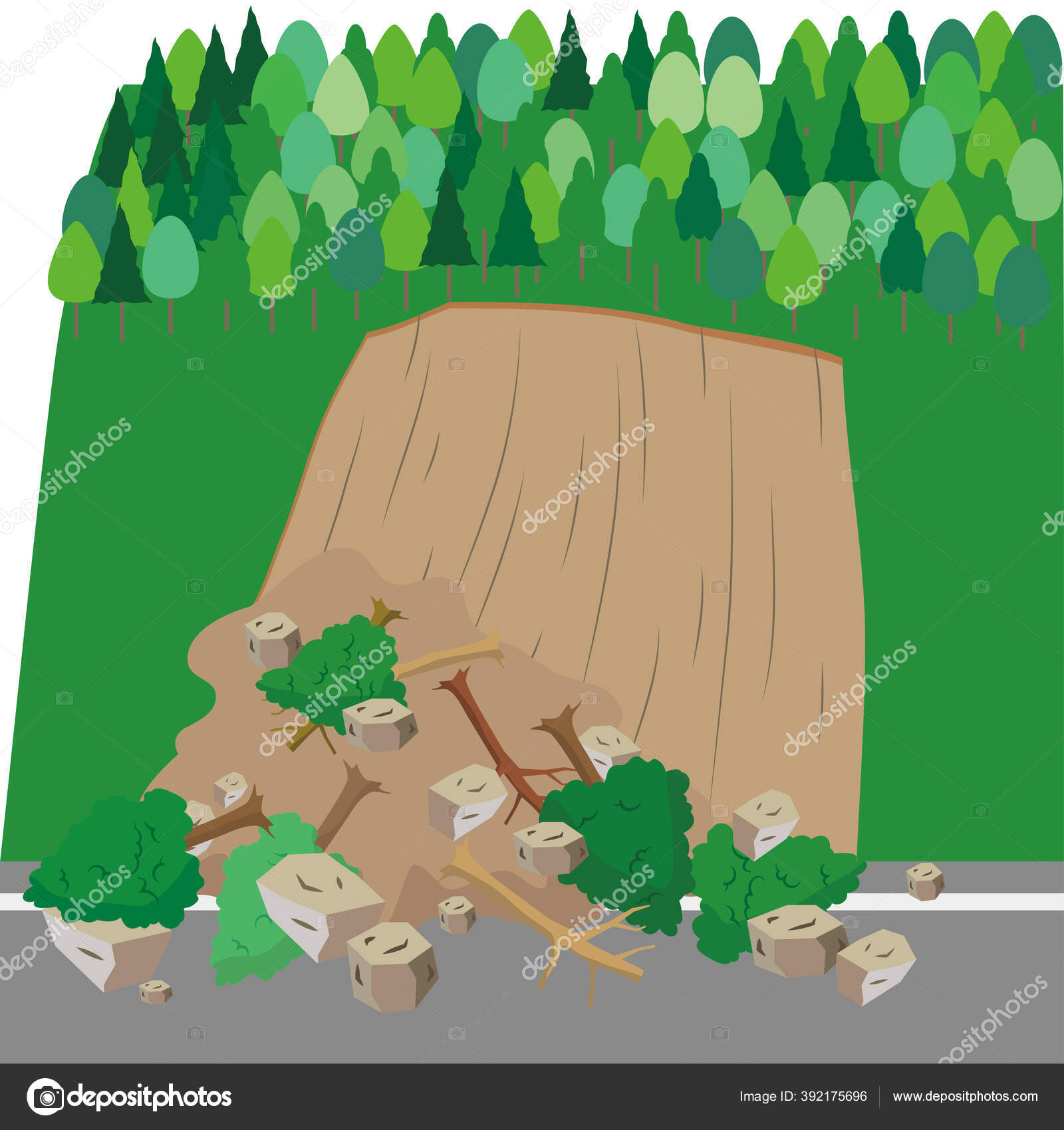 Landslide Clipart