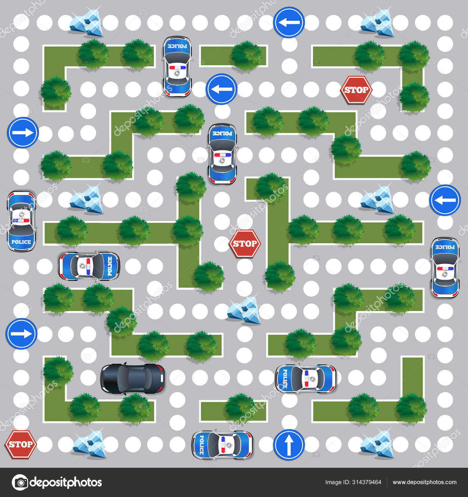 Board game about the police pursuit. Stock Vector Image by ©caryblade ...