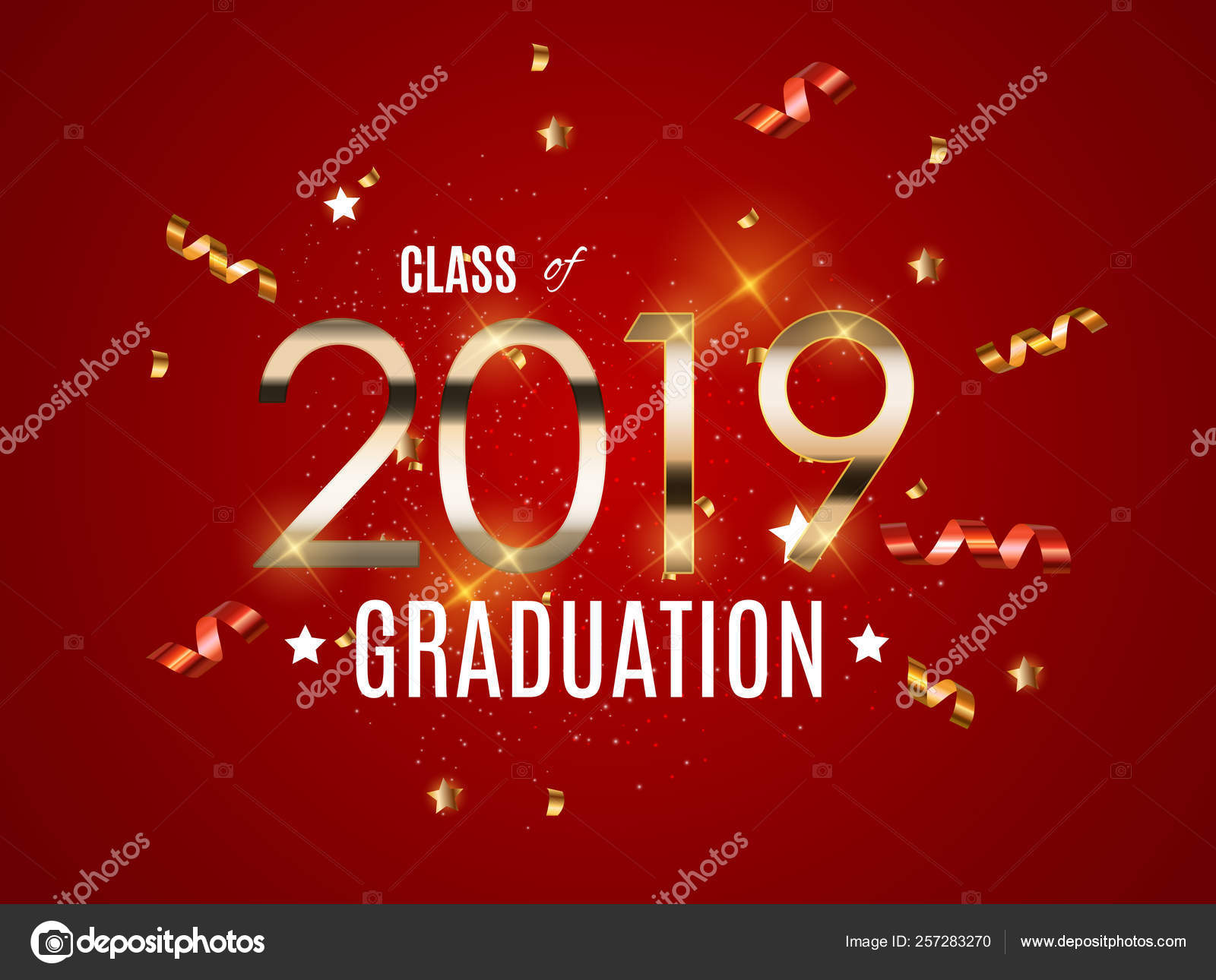 Congratulations on Graduation 2019 Class Background Vector Illus Stock ...