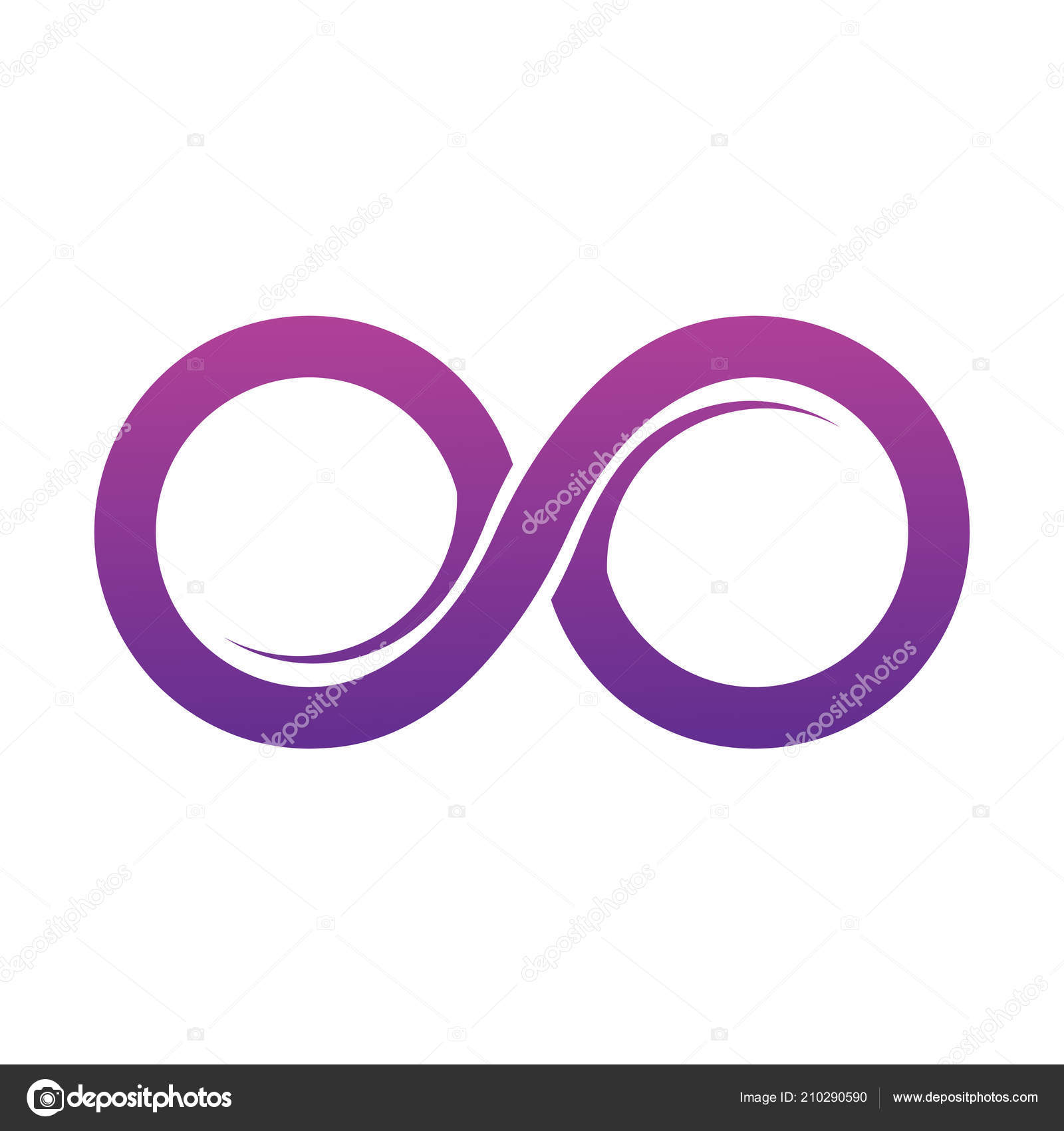 Iconos Símbolo Purple Infinity Vector Ilustración Signo Ilimitado