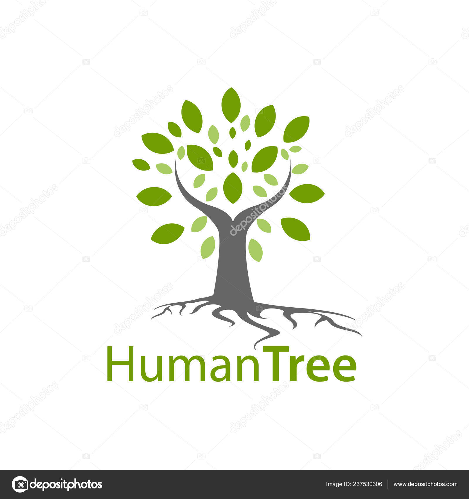 Human Tree Logo Concept Design Symbol Graphic Template Element Vector ...