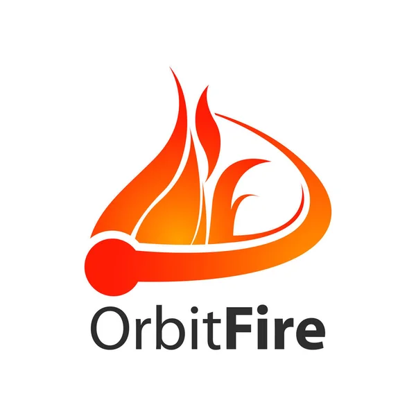 Orbit fire logo concept design. Symbol graphic template element vector ...
