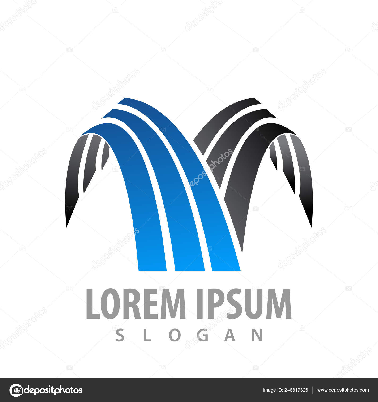 Line waterfall logo concept design. Symbol graphic template elem Stock ...