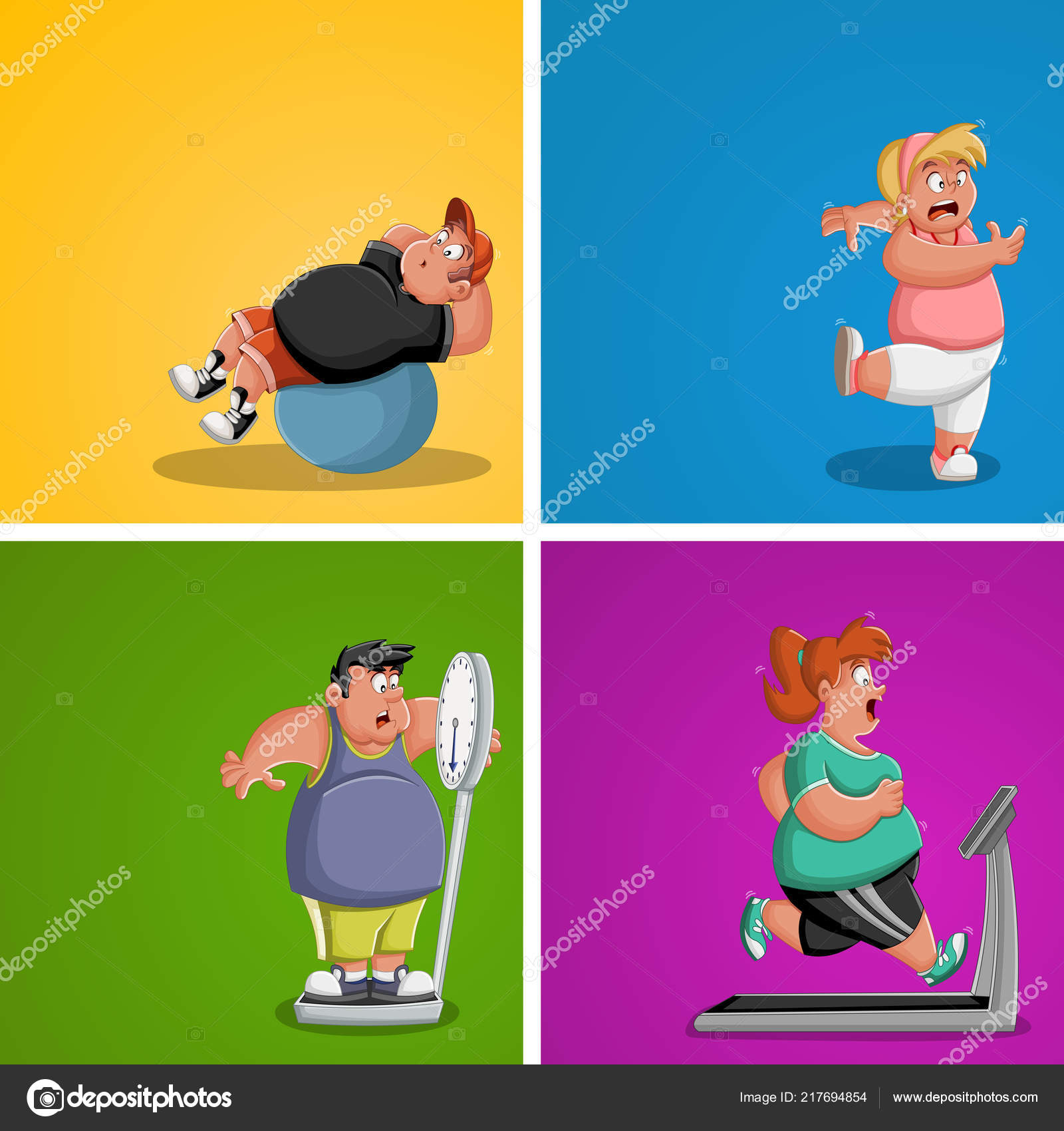 Fat People Cartoon Clip Art