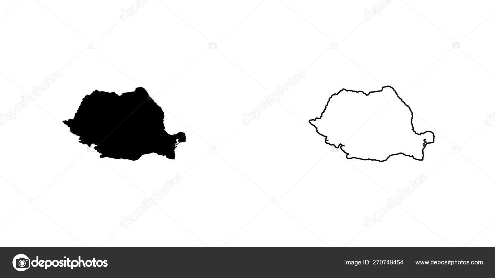 Country Shape Illustration of Romania Romania Stock Vector Image by ...