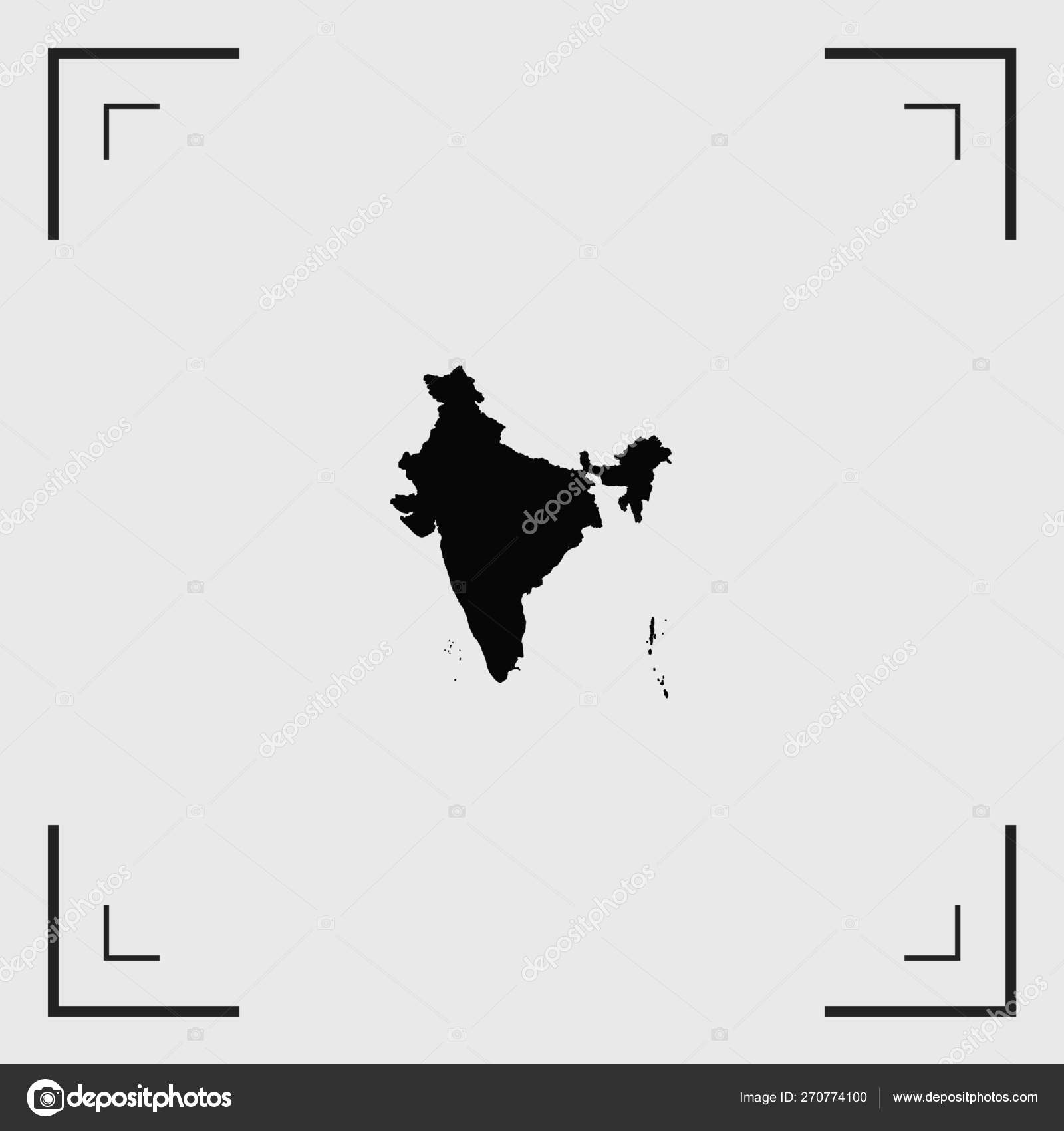 Illustrated Country Shape of India Stock Vector by ©PaulStringer 270774100