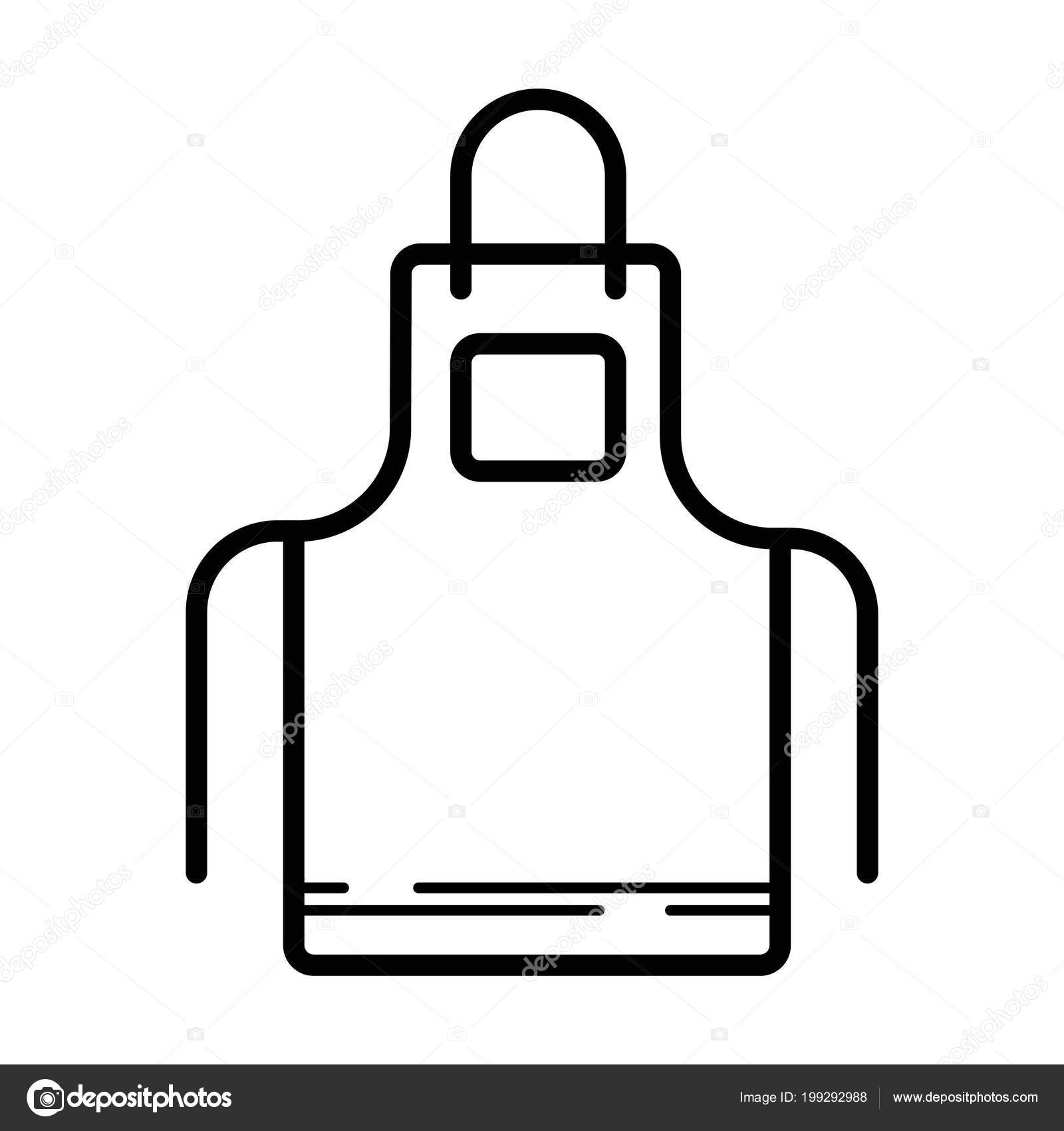Apron Icon White Background Vector Illustration Stock Vector by ©secon ...