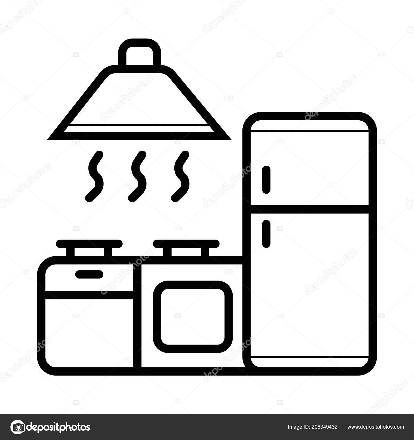 Icon Kitchen Vector — Stock Vector © secon #206349432