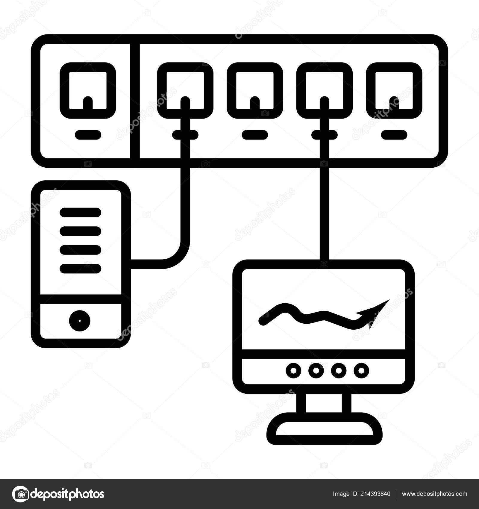Computer Network Communication Vector Icon — Stock Vector © secon ...