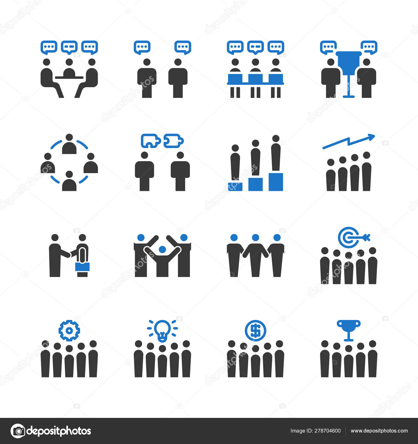 Business teamwork icon set.Vector illustration Stock Vector by ©bobbery ...