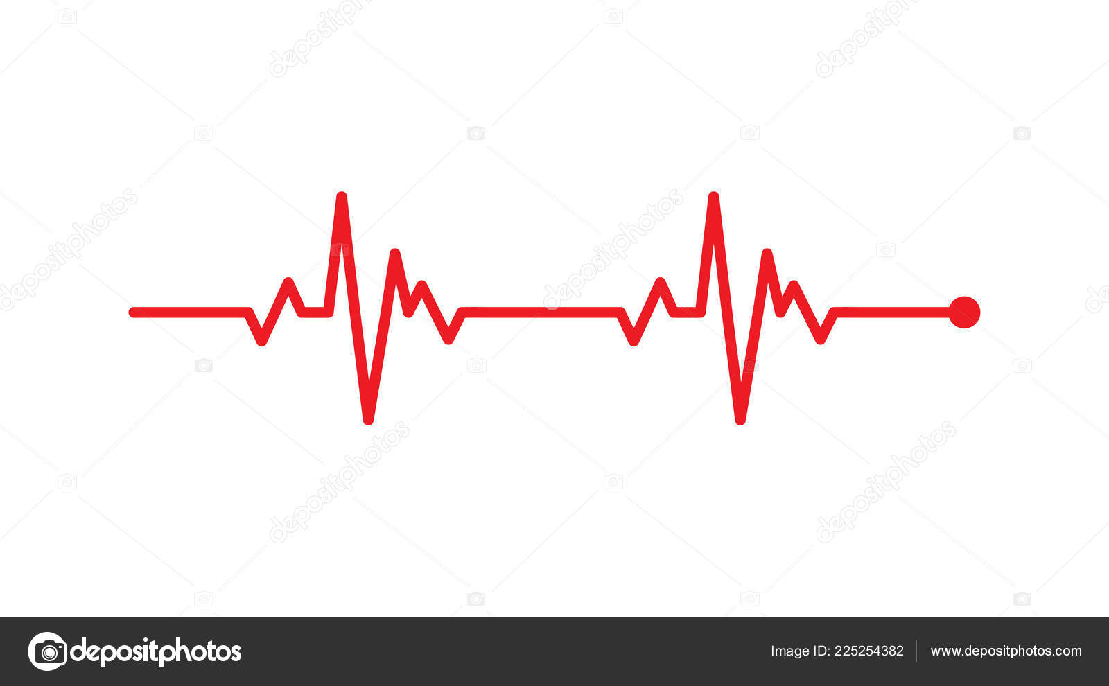 Ritmo Cardíaco Electrocardiograma Ecg Señal Ekg Diseño Del Concepto ...