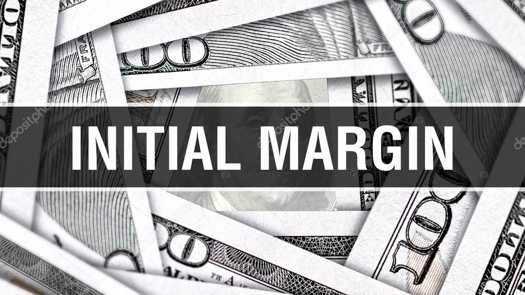 Concepto de primer plano del margen inicial. Dólares Americanos Dinero ...