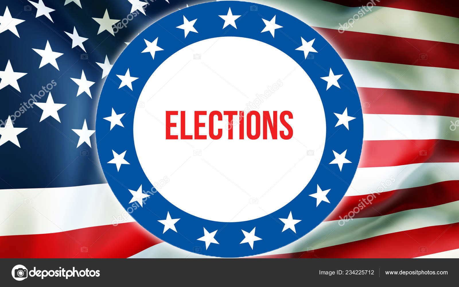 Elections Election Usa Background Rendering United States America Flag ...