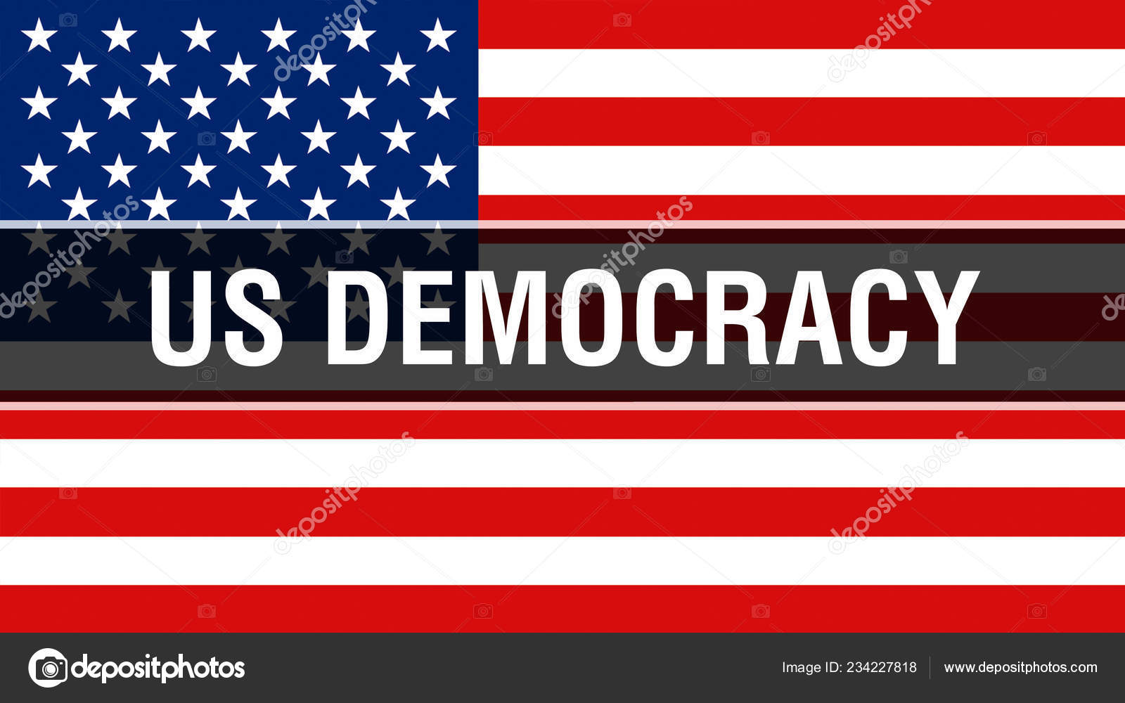 Democracy Election Usa Background Rendering United States America Flag ...