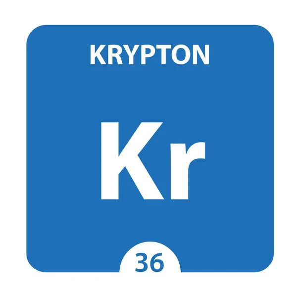 Krypton Kr, signo de elemento químico. Representación 3D aislada en ...