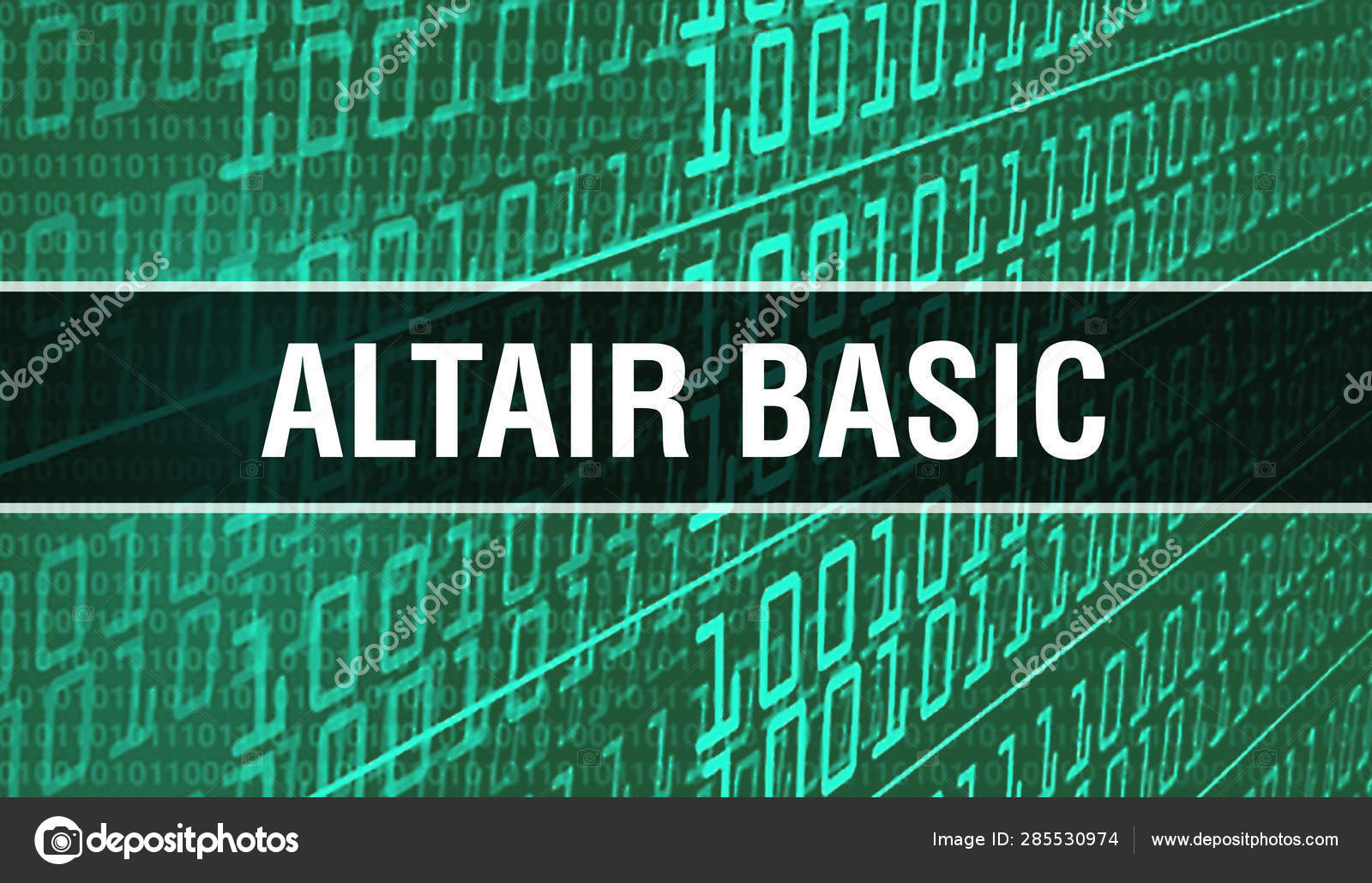 Ilustración del concepto Altair BASIC utilizando código para ...