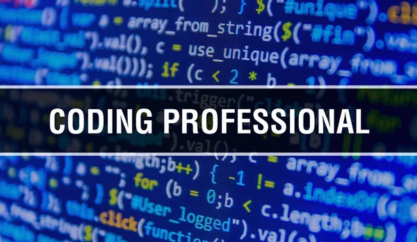 coding professional concept illustration using code for developi ...