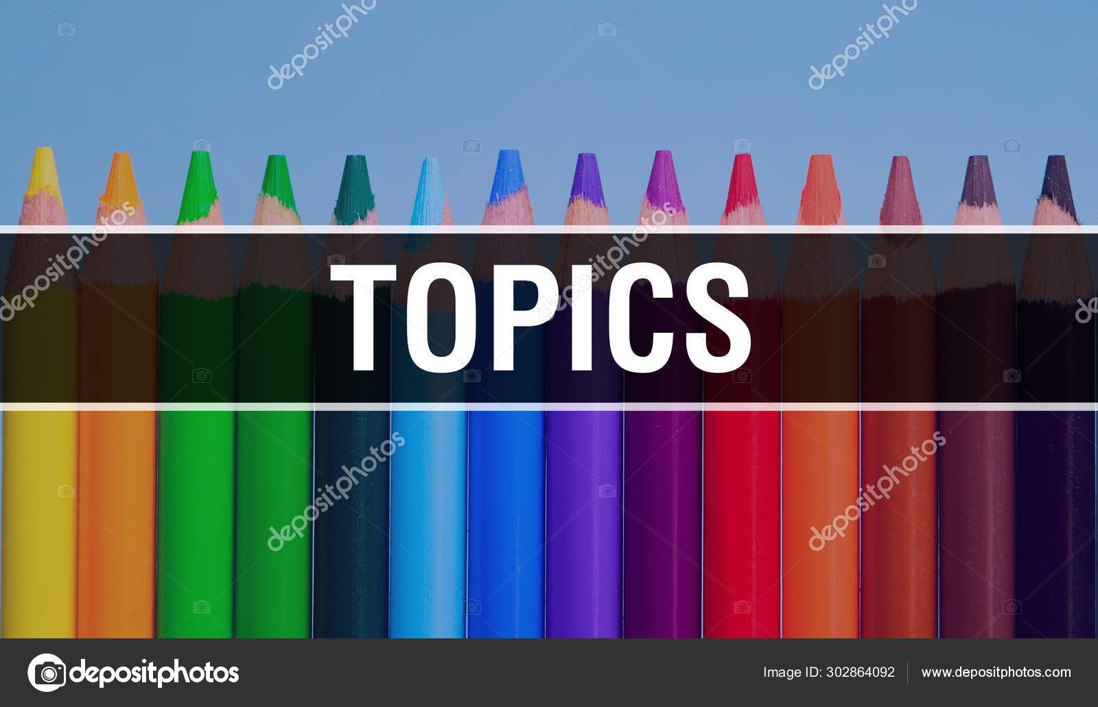 Topics concept with education and back to school concept. Creati ...