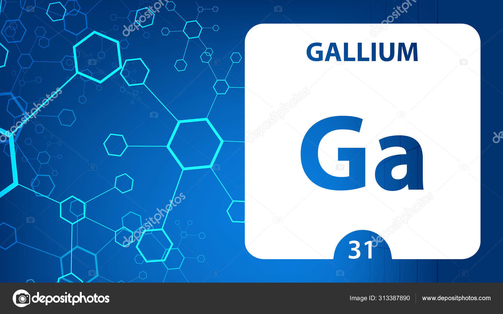 Gallium 31 element. Alkaline earth metals. Chemical Element of M Stock ...