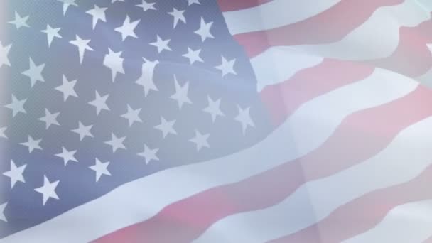 American Flag Loop United States America Waving Video Gradient ...