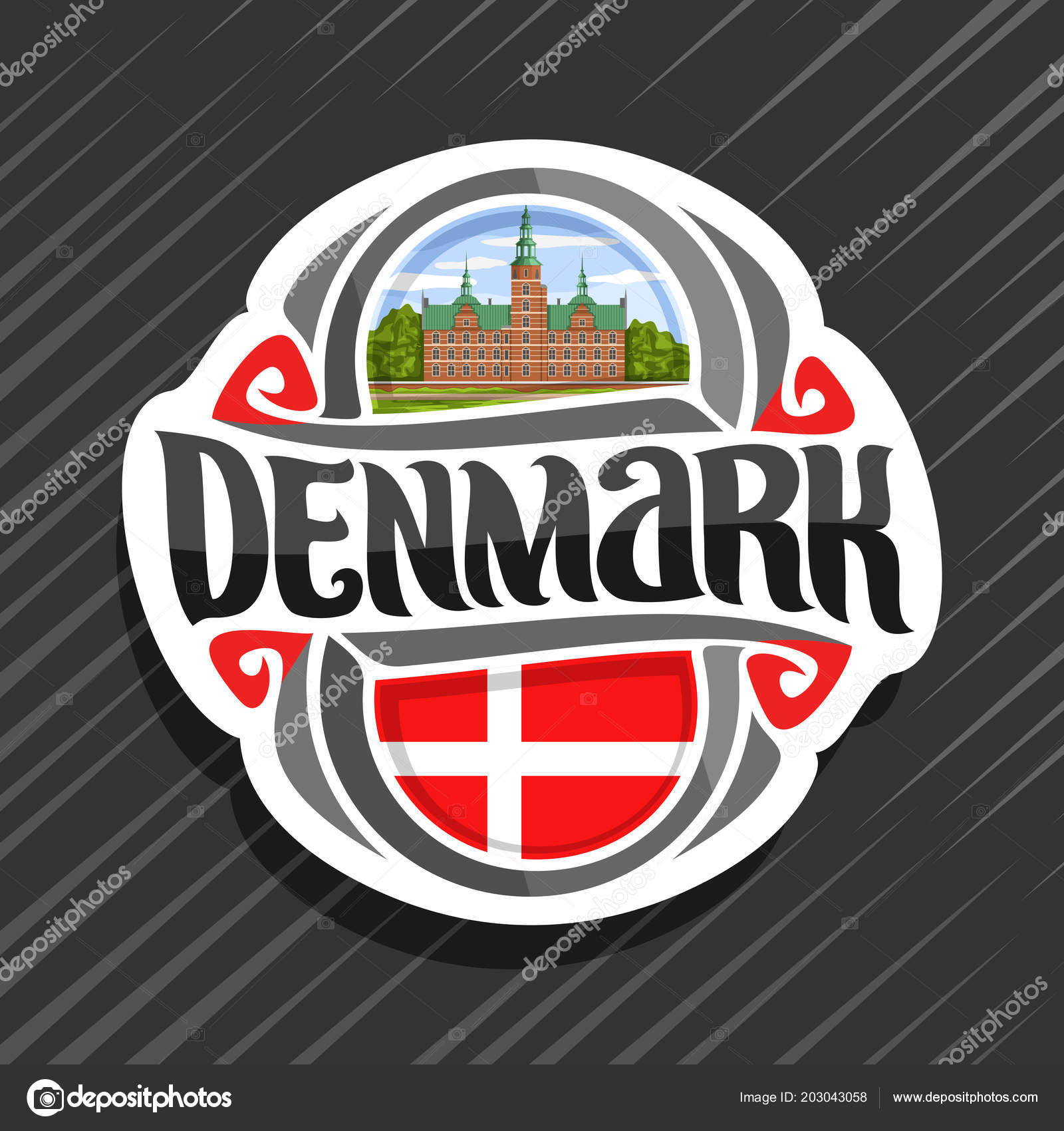 Ornaments & Accents Home Décor Denmark flag magnet etna.com.pe