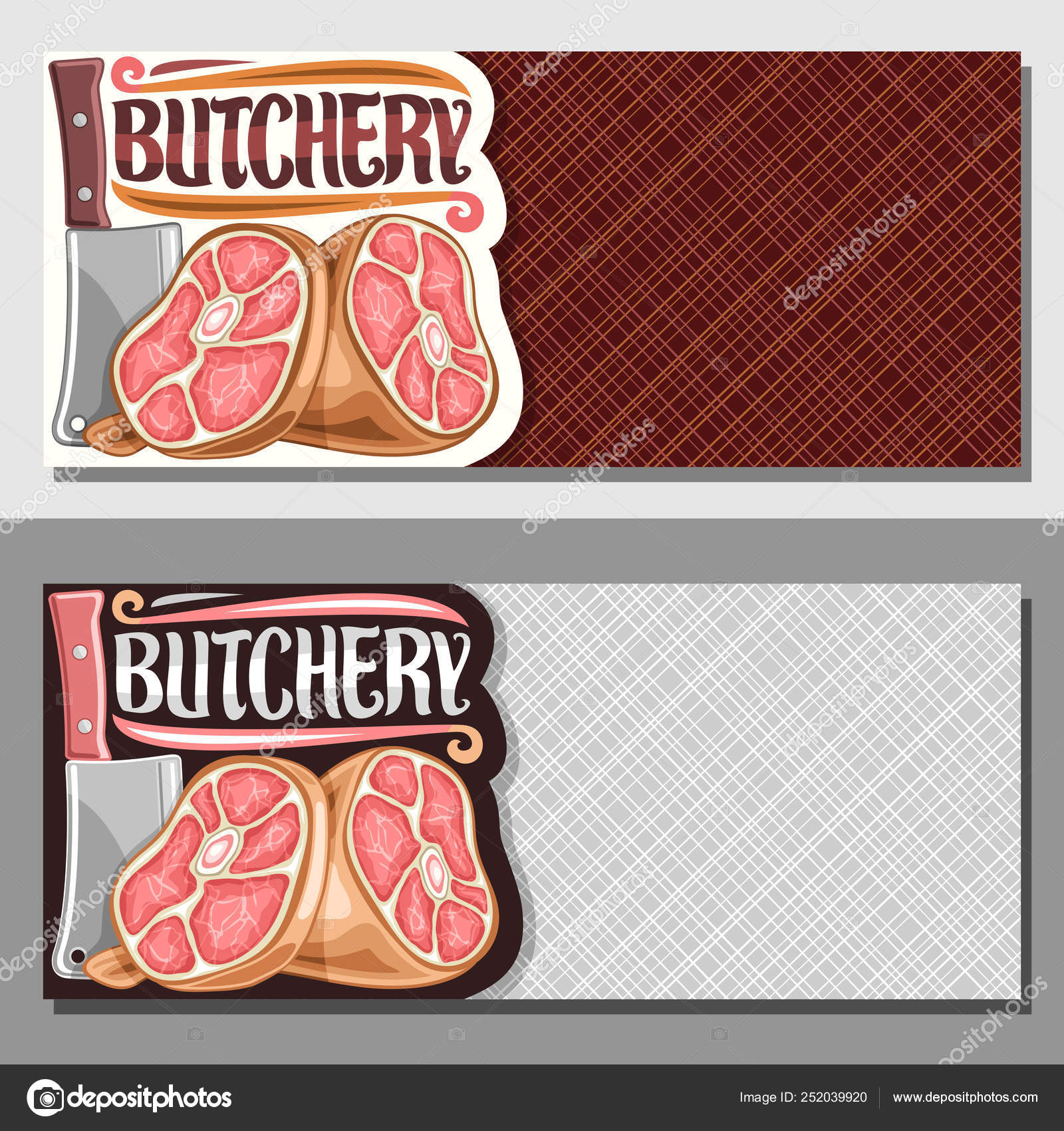 Vector Banners Butchery Copy Space Design Sign Board Illustration ...