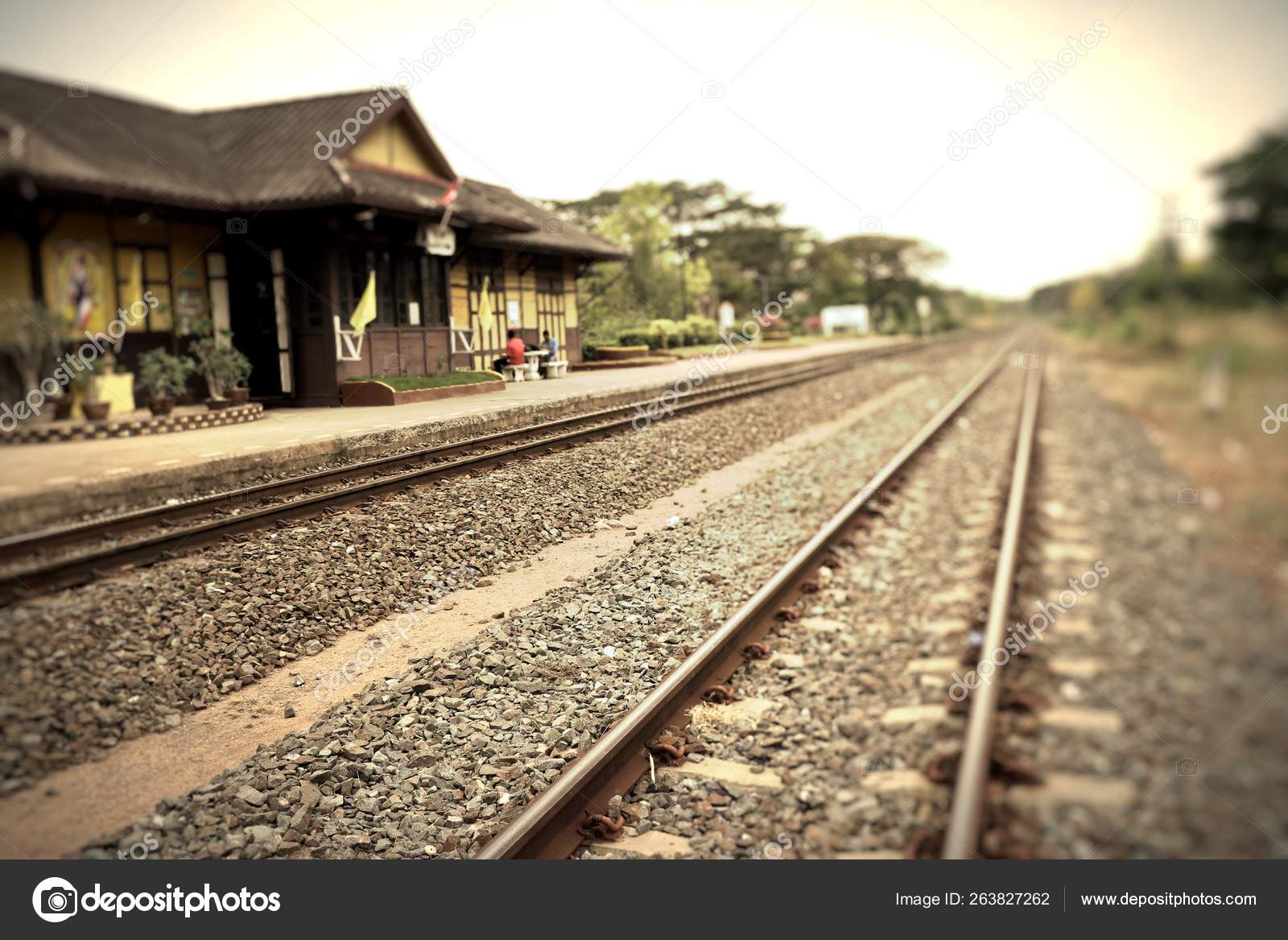 Train station and railway — Stock Photo © oilslo #263827262