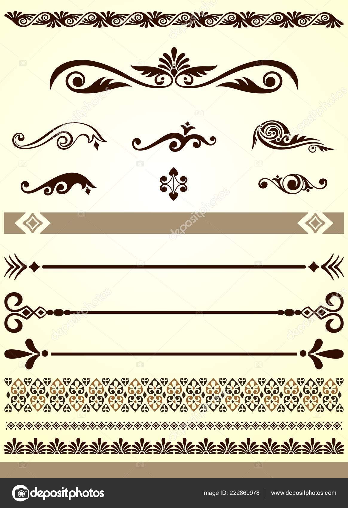 Dividers Borders Design Elements Vector Eps — Stock Vector © Olivi ...