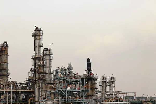 Structure of oil refinery plant in industrial area - Stock Image ...